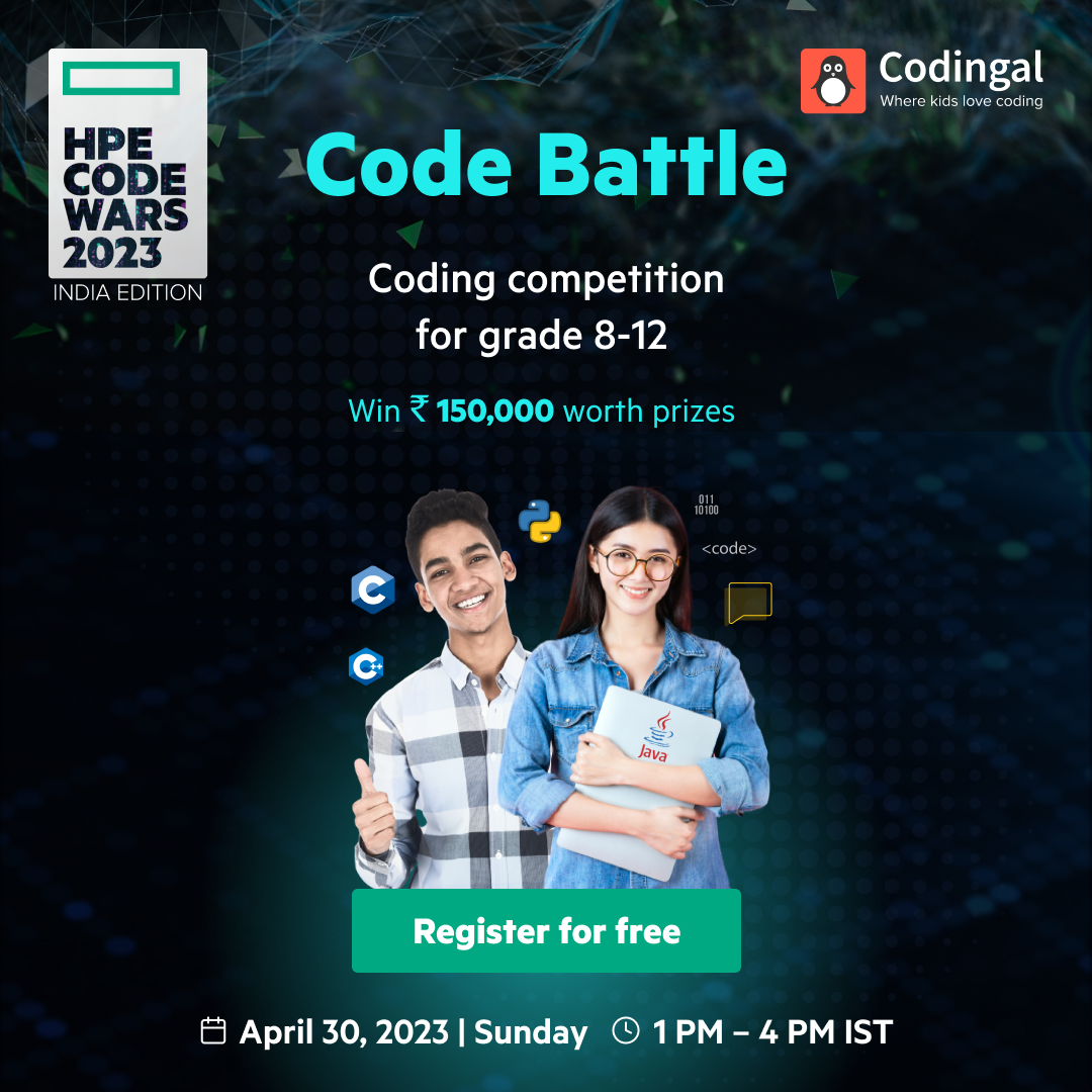 Get your tickets to HPE CodeWars 2023 Code Battle Get your tickets to HPE CodeWars 2023 Code Battle